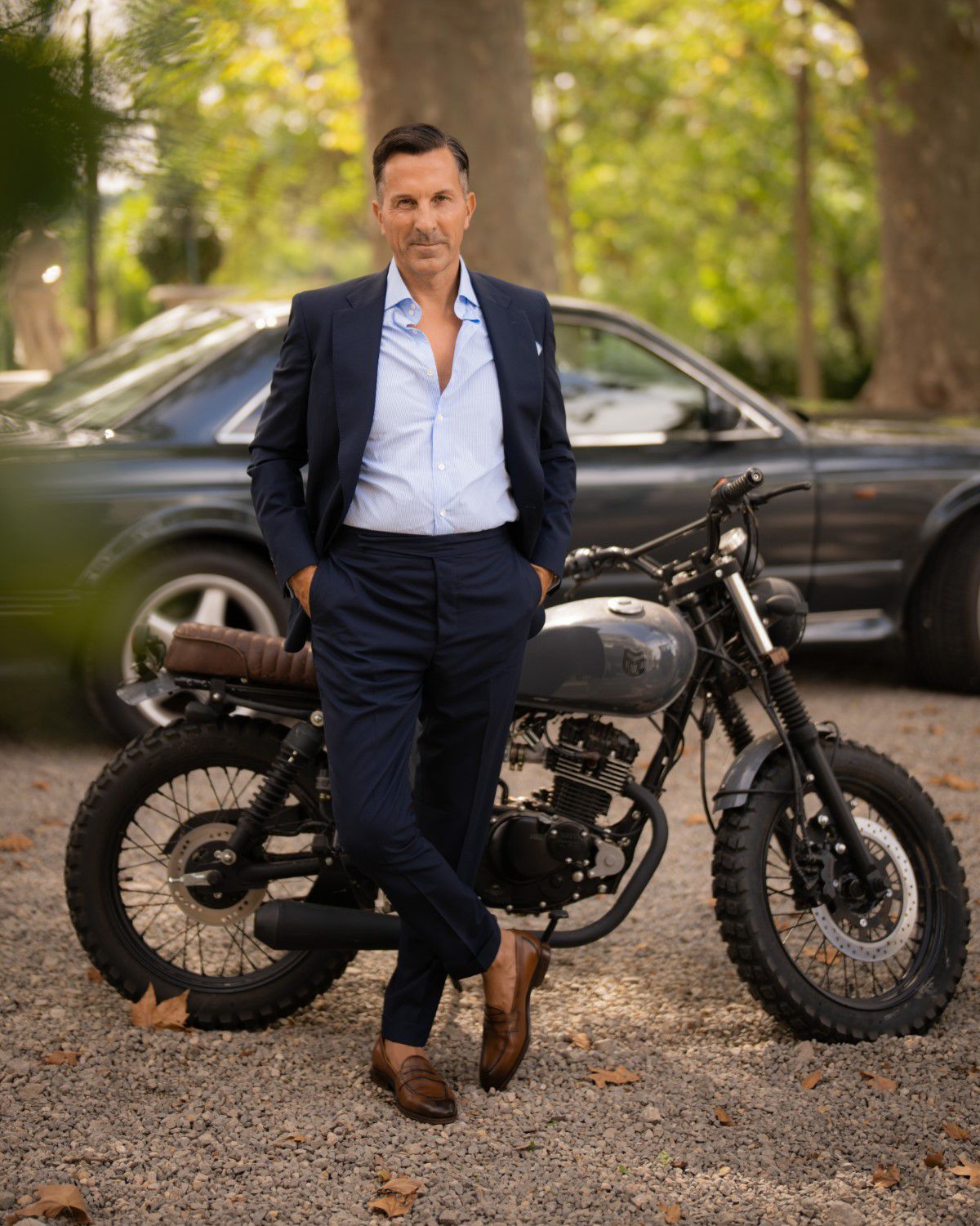 AK MC Signature Barchetta jacket in super 120s wool navy - Alexander Kraft Monte Carlo