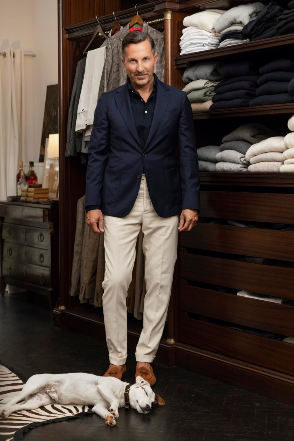 AK MC Navy private plane jacket (ppj) unstructured wool jacket - Alexander Kraft Monte Carlo