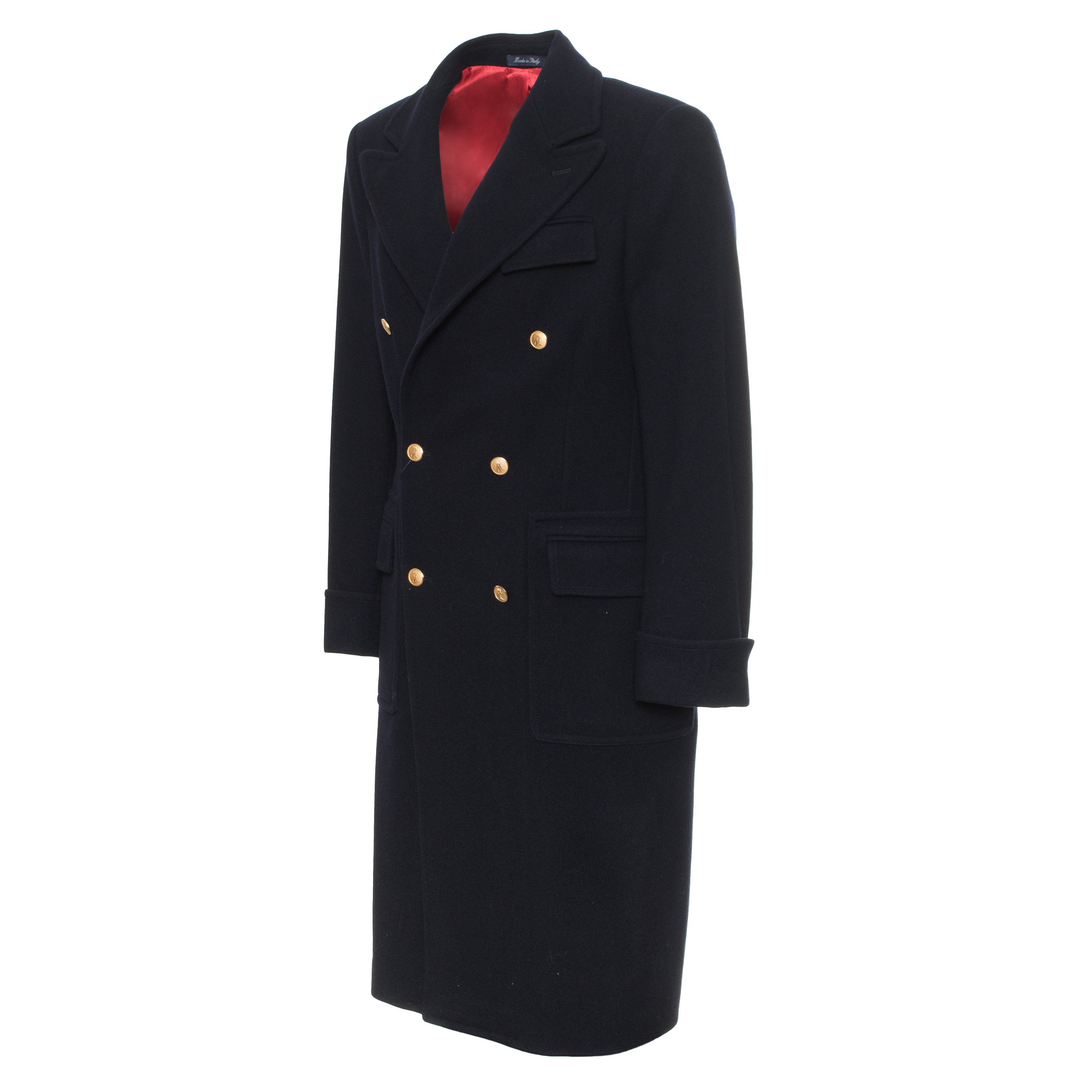 Manteau Bridge en laine de luxe marine AK MC - Alexander Kraft Monte Carlo